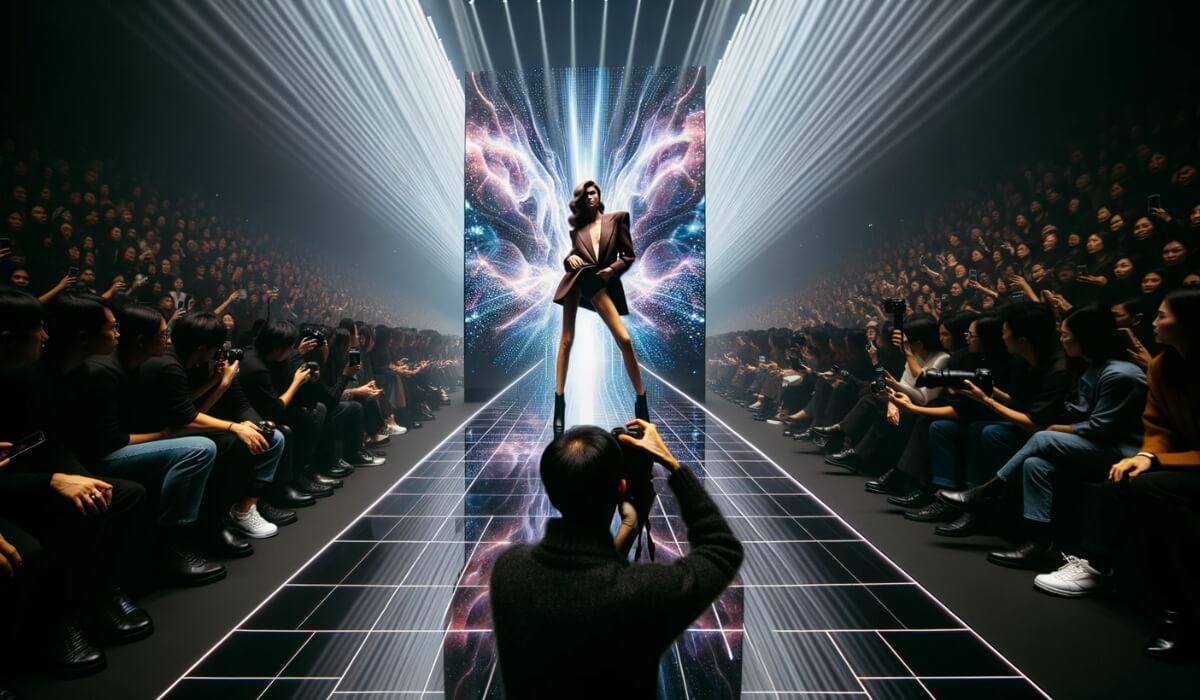LED frames as backdrops for fashion shows